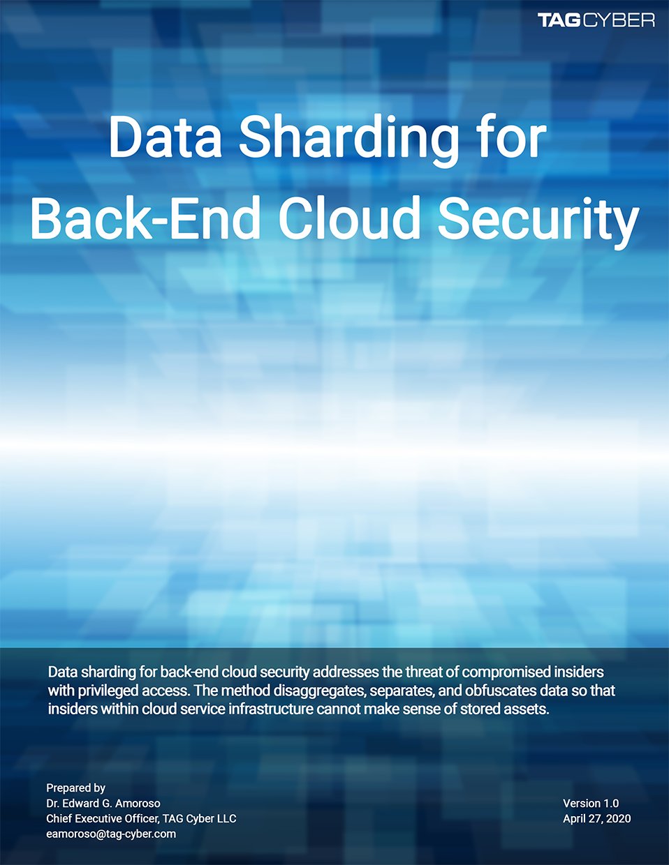 Data sharding for back-end cloud security